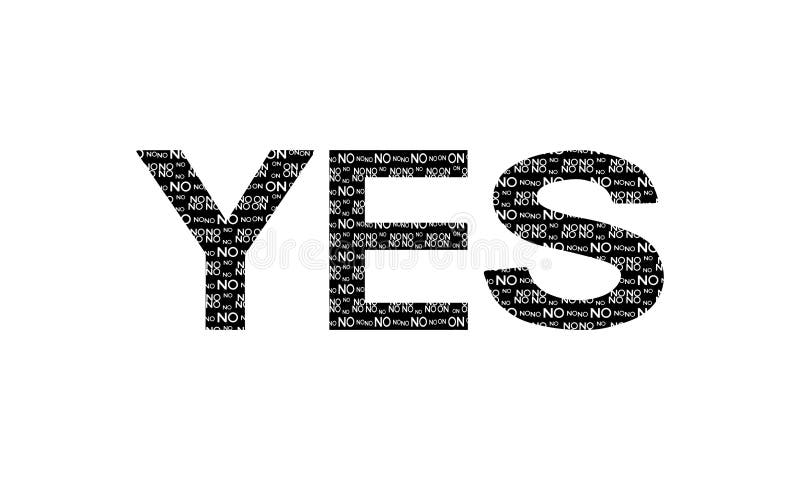 Yes and No. stock vector. Illustration of democracy - 160013185