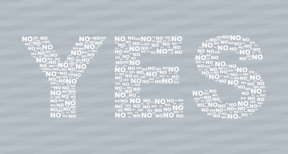 Yes and No stock vector. Illustration of illustrations - 55707892