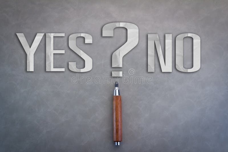 Yes and No Paper Cut Style on Blackboard Stock Illustration ...