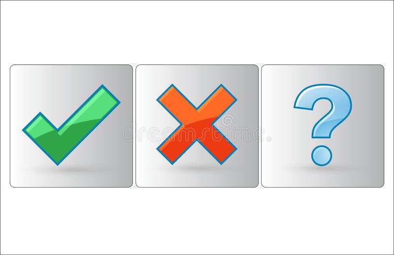 YES, NO and probably stock vector. Illustration of decision - 15469126