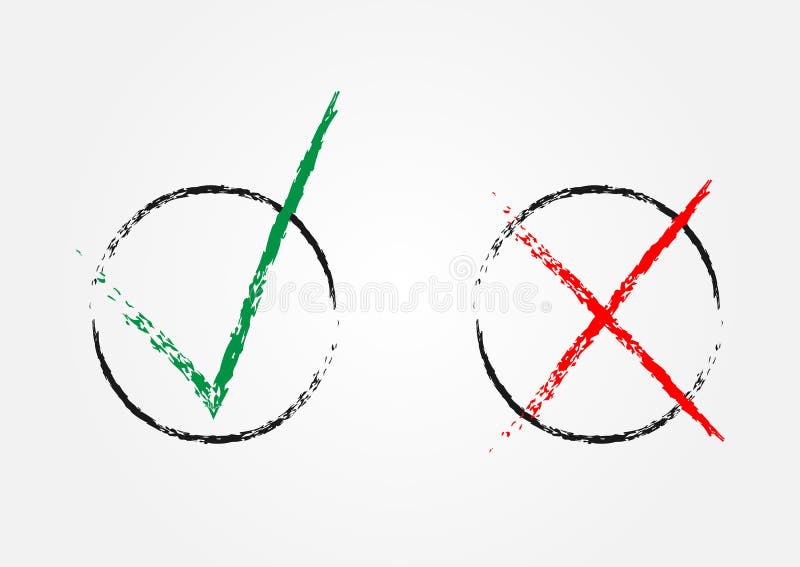 Red No Check Mark Validation Stock Illustrations – 237 Red No Check ...