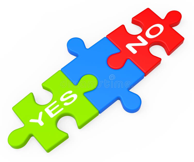 Yes No Shows Uncertainty and Decisions Stock Illustration ...