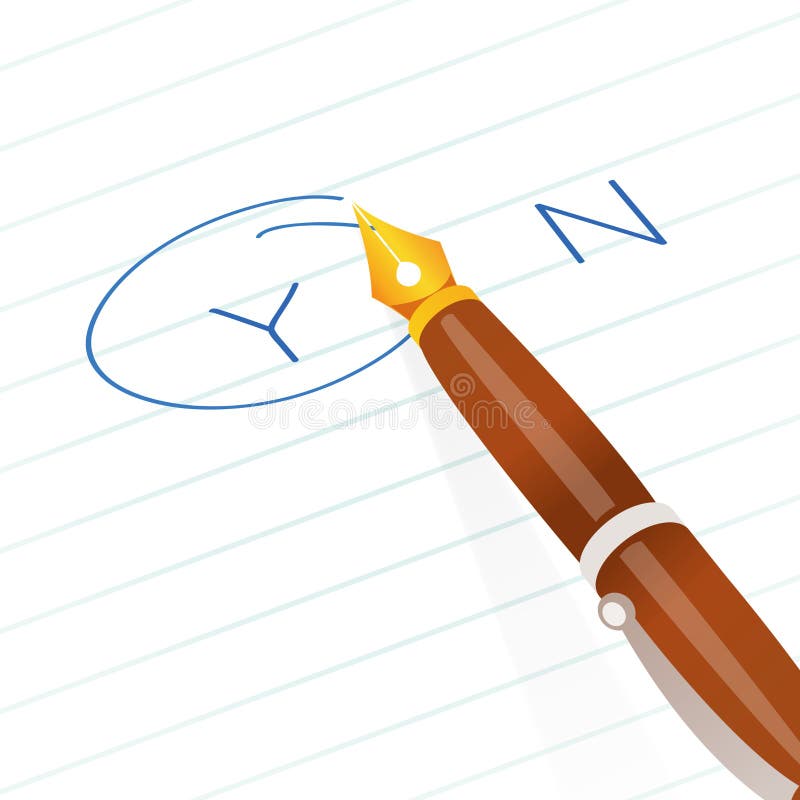 Yes and no sign stock vector. Illustration of marking - 23082569