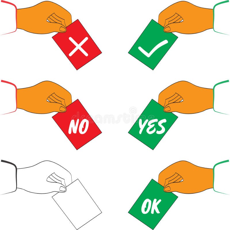 Yes no signs stock vector. Illustration of approve, approved - 40666317