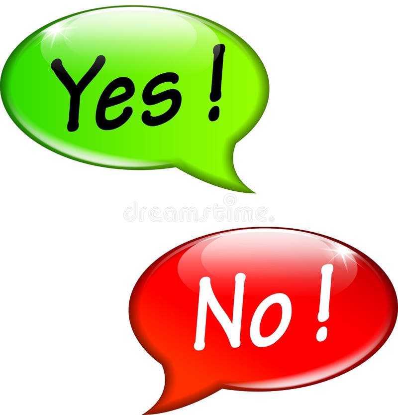Yes and No stock vector. Illustration of color, difference - 45671737