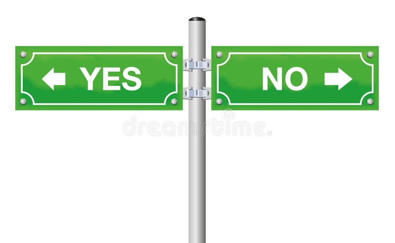 Yes No Arrow Stock Illustrations – 556 Yes No Arrow Stock Illustrations ...