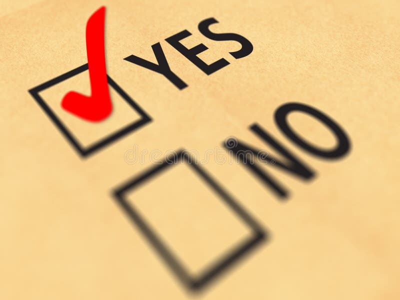Tickbox YES stock illustration. Illustration of positive - 437147