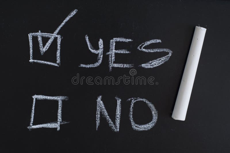 Yes or No - To Mark on a Board Stock Photo - Image of answer, drawing ...