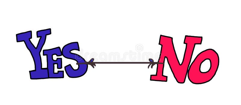 Yes and no stock illustration. Illustration of kids, conflict - 77932825