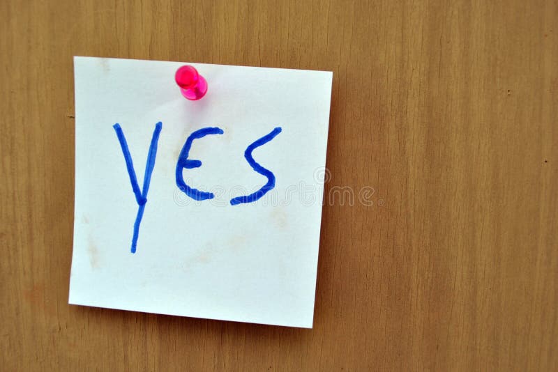 Yes note - confirmation stock image. Image of correct - 63224411