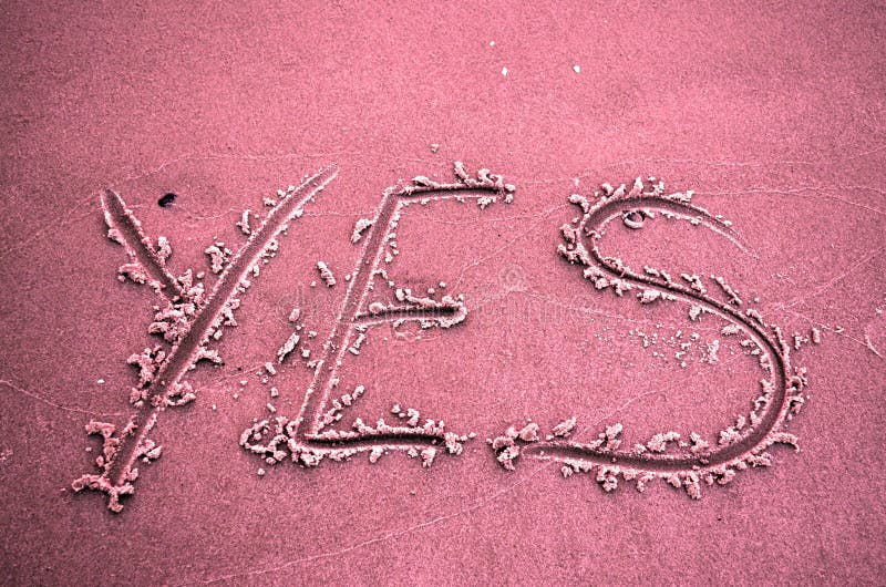 YES red colored stock photo. Image of writing, texture - 98581632