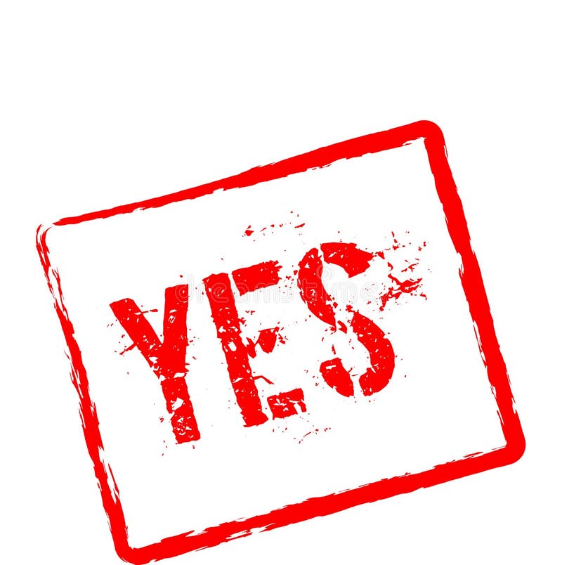 Yes Red Sign/symbol Rubber Stamp. Vector On White Background. Stock ...