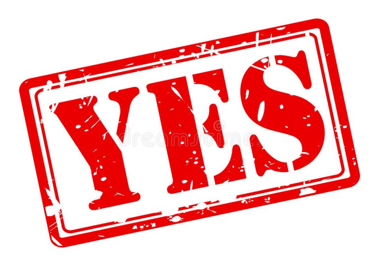 Yes red stamp text stock vector. Illustration of stamp - 42268579