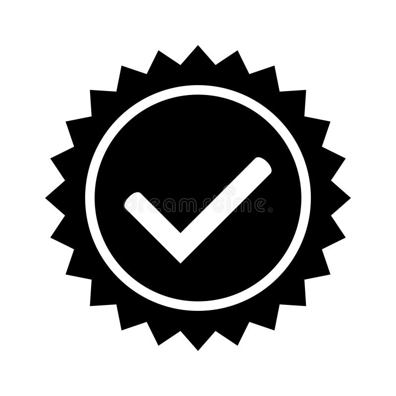Yes Round Stamp Icon. Seal with Check Mark Icon. Symbol of Approval ...