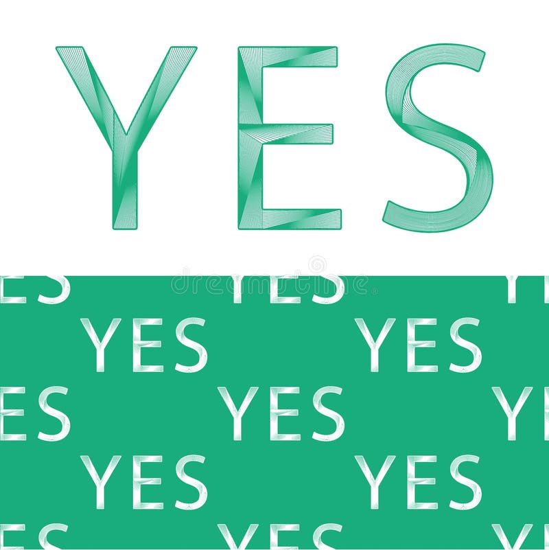 Yes. Seamless Pattern. Lettering for Banner, Poster and Sticker Concept ...