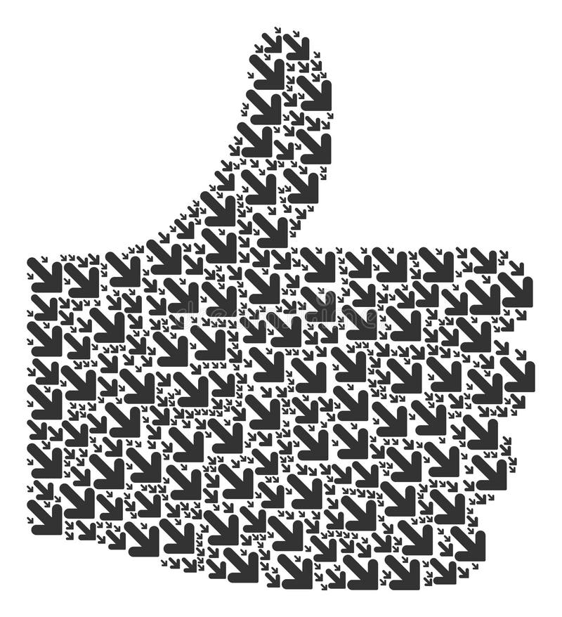 Yes Shape of Arrow Down Right Icons Stock Vector - Illustration of ...