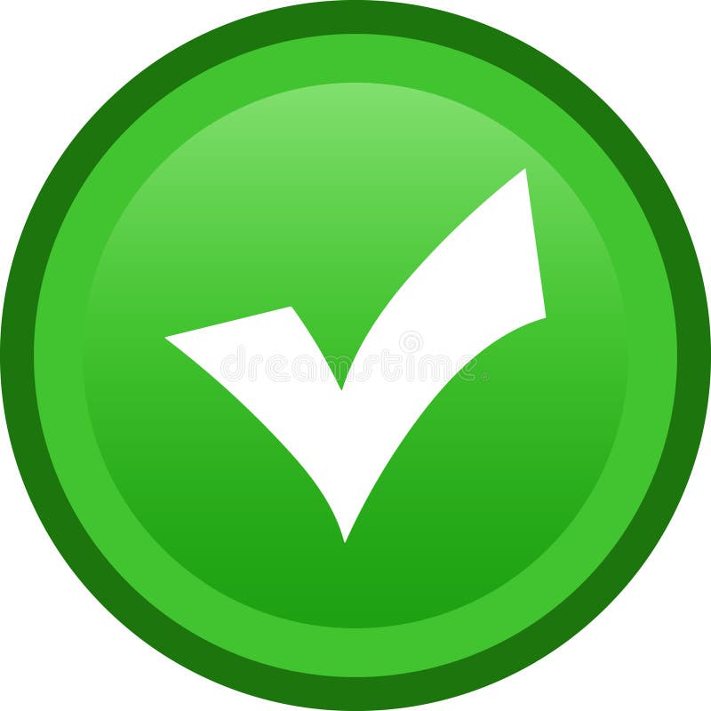 Yes Sign Check Mark Icon, Tick Mark YES Button Stock Vector ...