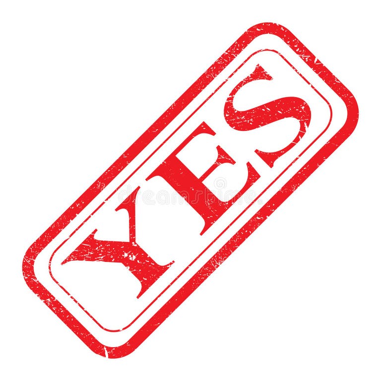 Yes stamp stock vector. Illustration of illustrated, border - 81018729