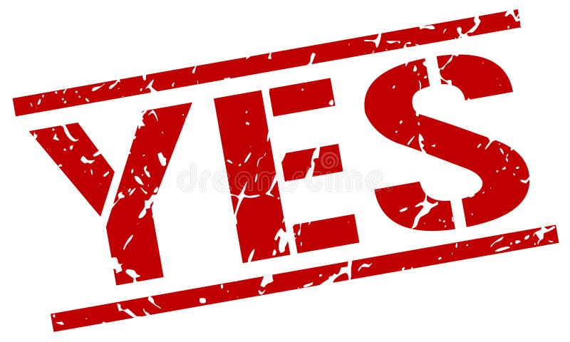 Yes stamp stock vector. Illustration of stamp, label - 122022692