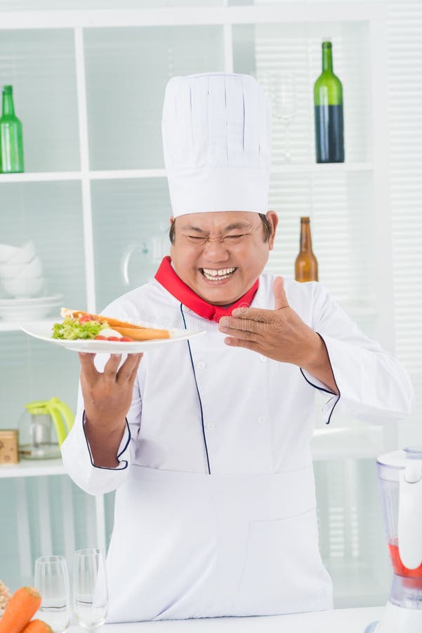 Yes, taste it! stock image. Image of meal, cheerful, cook - 32194475