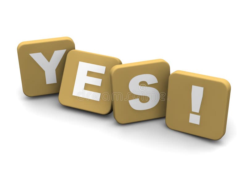 Yes! stock illustration. Illustration of message, text - 19148720