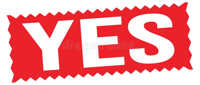 YES Text Written on Red Stamp Sign Stock Illustration - Illustration of ...