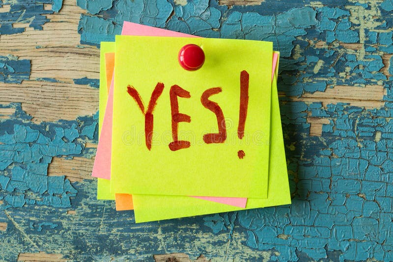 381 Yes Sticky Note Stock Photos - Free & Royalty-Free Stock Photos ...