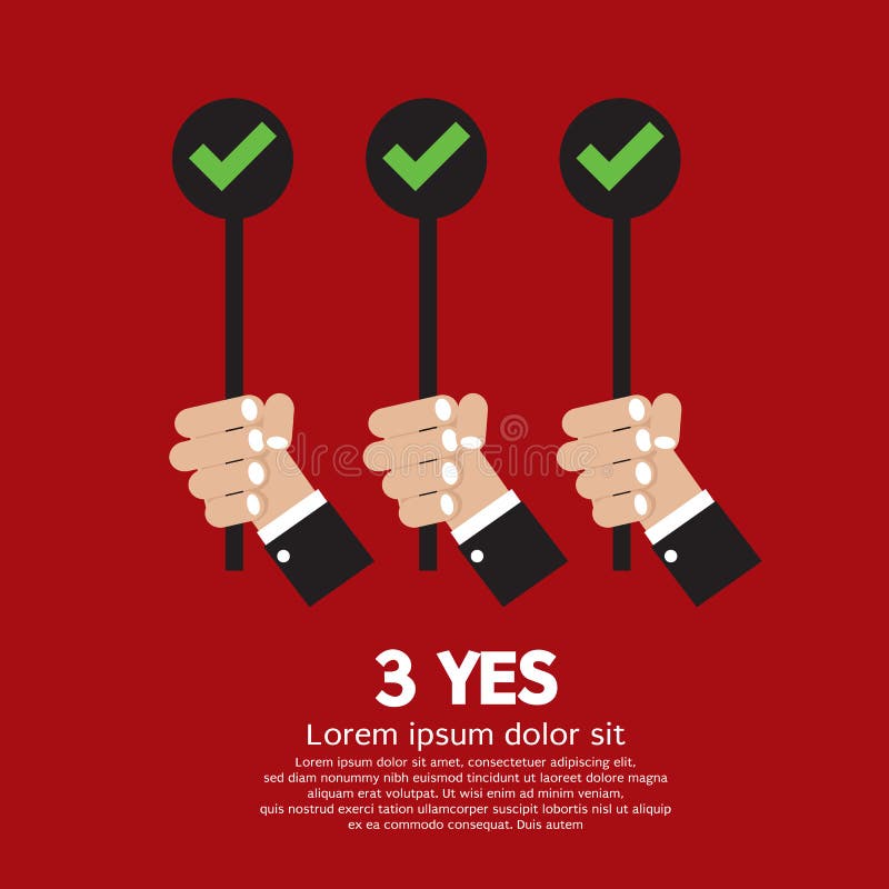 Yes Three Choices stock vector. Illustration of symbol - 38707528