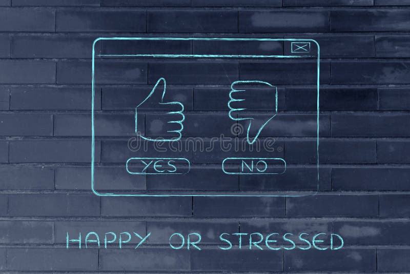 Yes Thumbs Up or No Thumbs Down, Pop-up Illustration Stock Photo ...