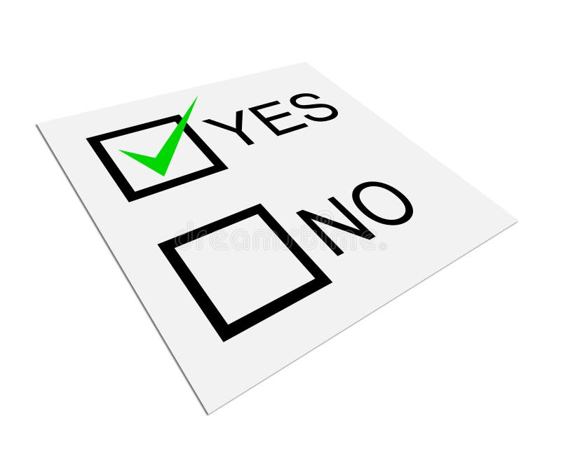 Vote yes stock illustration. Illustration of negative - 15312465