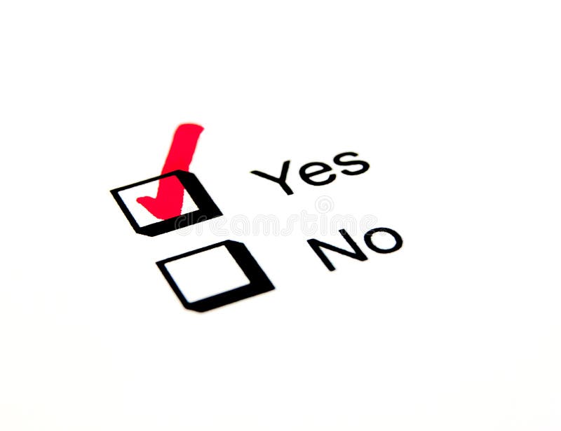 Yes Tick Box stock image. Image of pencil, mark, marked - 19144157