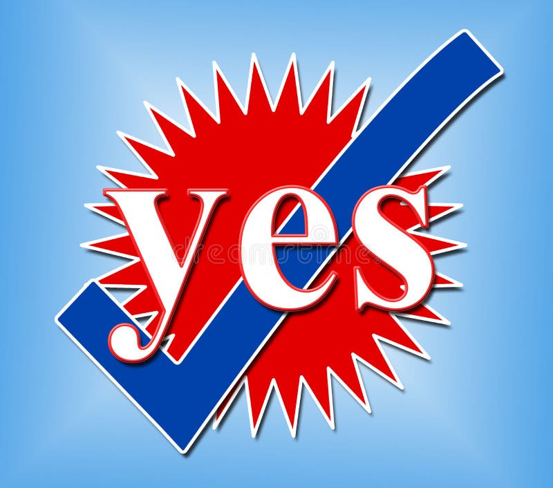 Yes Tick Shows All Right and Affirm Stock Illustration - Illustration ...