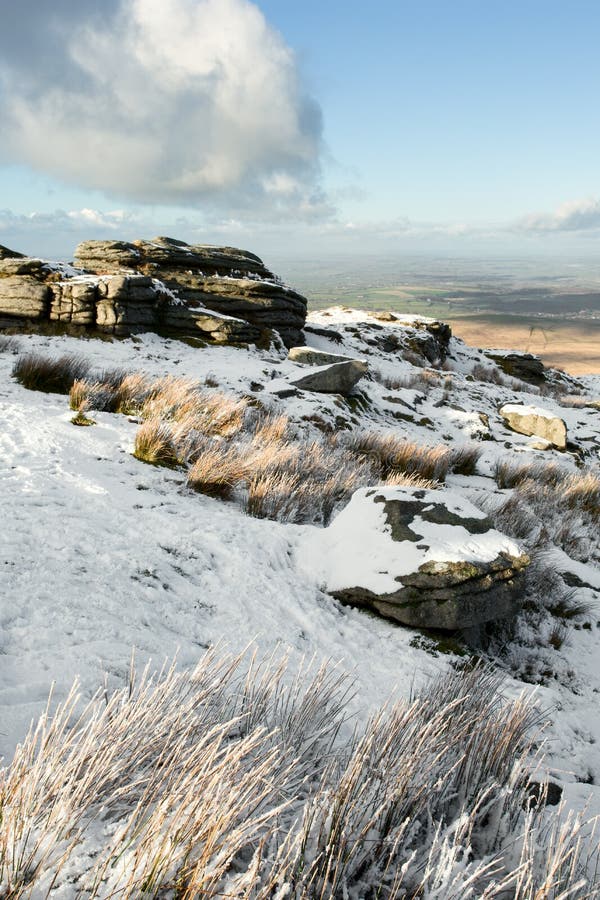 Yes Tor stock photo. Image of countryside, snow, national - 49464184