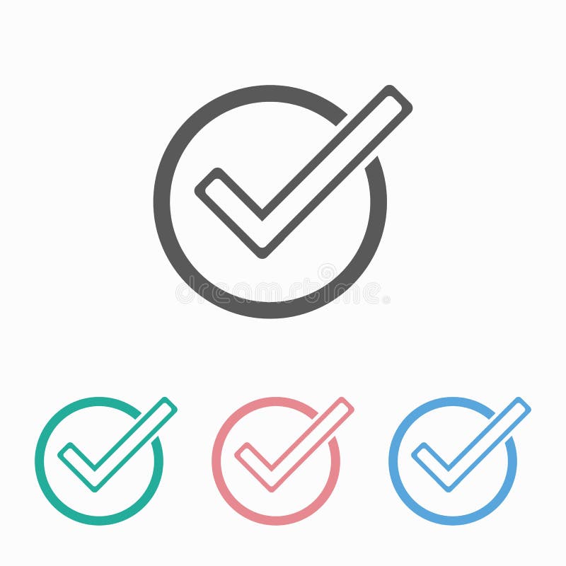 True Check Mark Vector Design Stock Vector - Illustration of correct ...