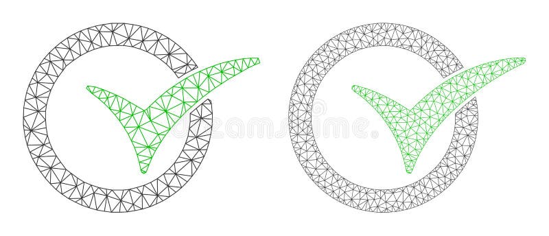 Yes Vote Icons - Vector Triangle Mesh Stock Vector - Illustration of ...