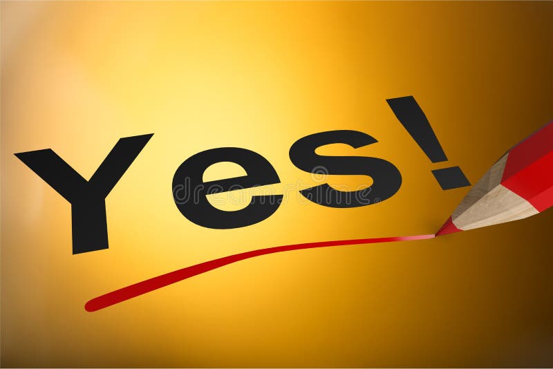 Yes stock image. Image of crayon, choosing, solution - 118916901