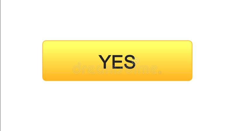 Yes Web Interface Button Orange Color, Internet Site Design, Online ...