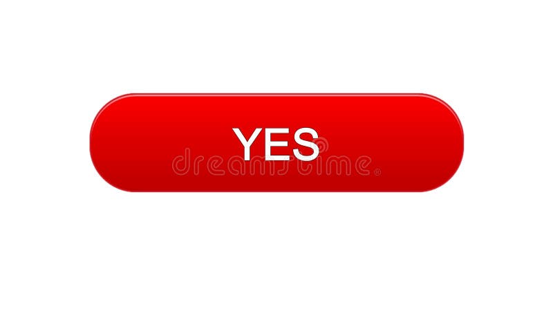 Yes Web Interface Button Red Color, Internet Site Design, Online ...