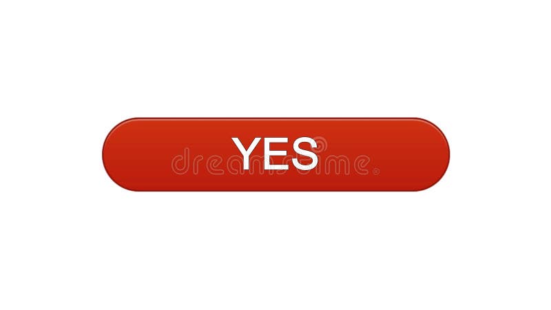 Yes Web Interface Button Wine Red Color, Internet Site Design, Online ...