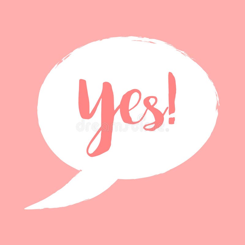 Yes! - Message Bubble / Sticker, Vector Eps10 Stock Vector ...