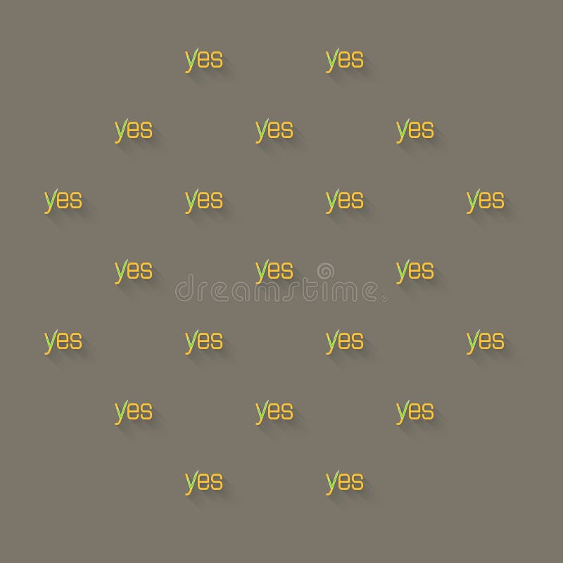 Yes Word Background with Checkmark. Positive Stock Vector ...