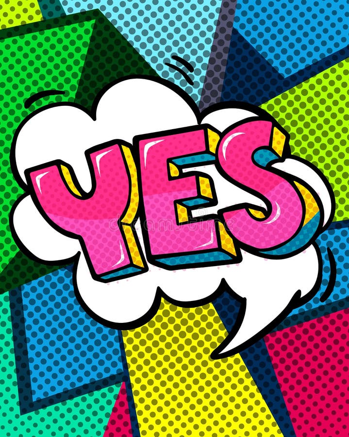 YES word bubble. stock vector. Illustration of cloud - 90792897