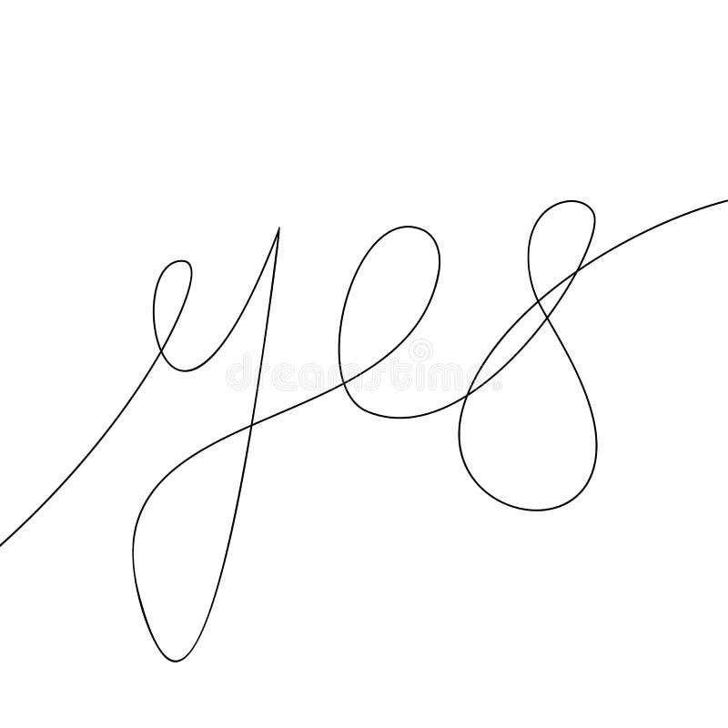 Word Yes Calligraphy Stock Illustrations – 704 Word Yes Calligraphy ...