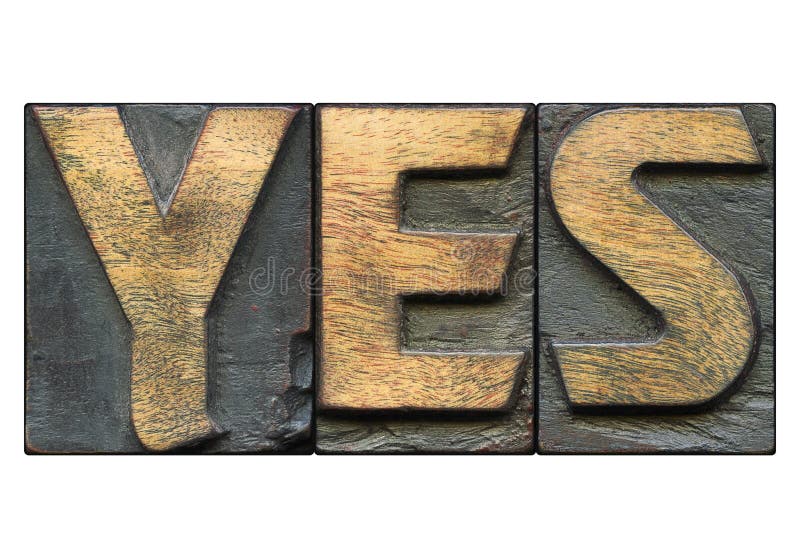 Yes word isolated stock image. Image of concept, approval - 98197183