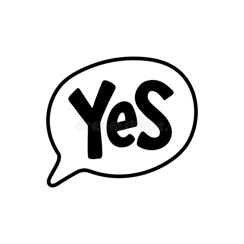 Yes Single Word Illustrations Royaltyfree Vector