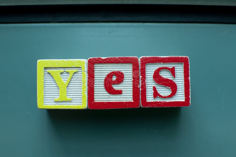 Yes blocks stock photo. Image of spelled, winner, square - 1000842