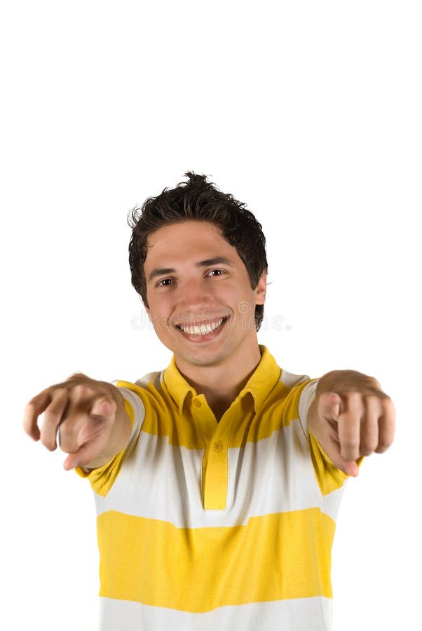 Yes!You! stock image. Image of blue, cool, gesturing, beautiful - 9295239