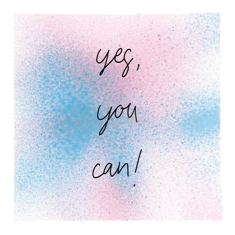 Yes You Can Hand Drawn Lettering Stock Illustration - Illustration of ... Yes You Can Hand Drawn Lettering Stock Illustration - Illustration of ...