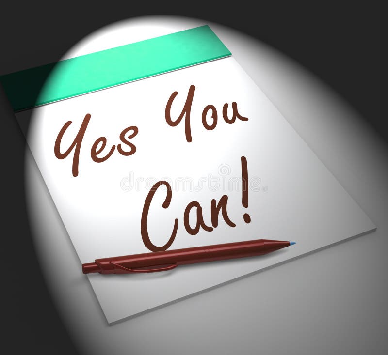 Yes You Can! Notebook Displays Positive Incentive and Persistence Stock ...