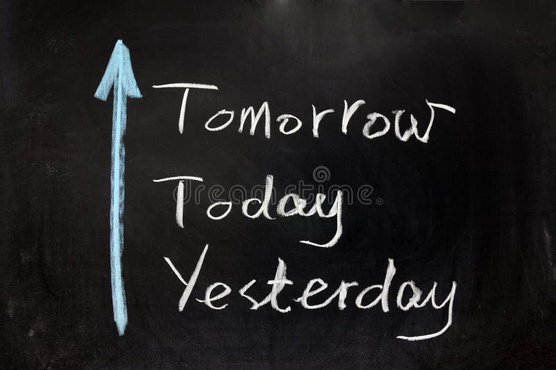 Today Tomorrow Yesterday stock image. Image of expectations - 29773517